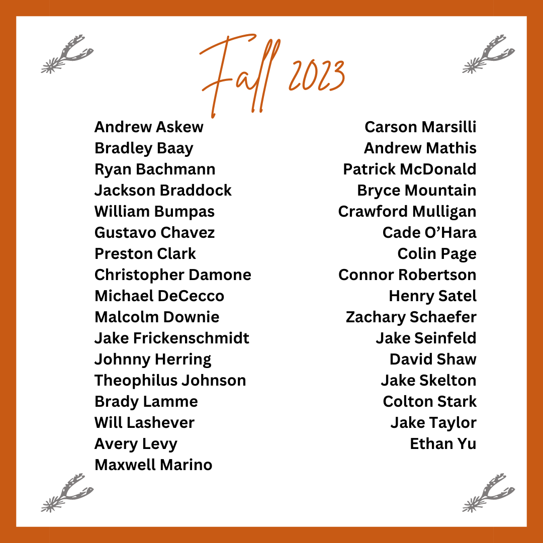 UT Silver Spurs News: Congratulations to the Fall 2023 Rowel Class!